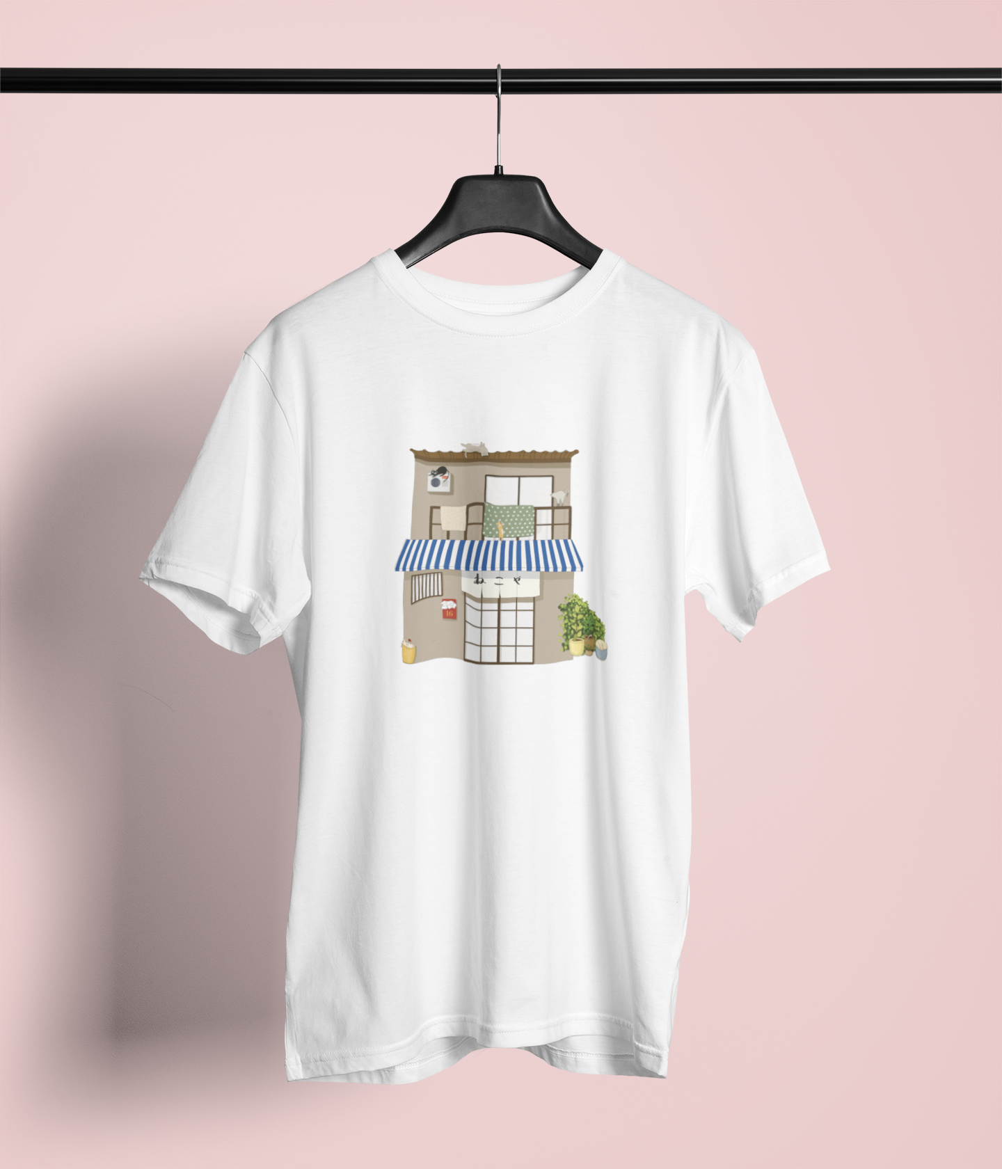 Neko-ya (House of Cats) Japanese Old Shophouse Graphic Tee – My Bunny ...